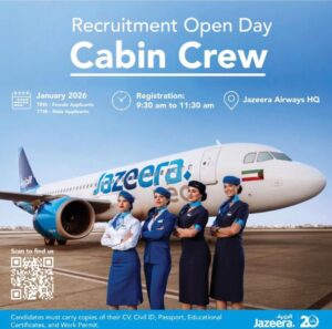 Jazeera Airways Announces Cabin Crew Recruitment
