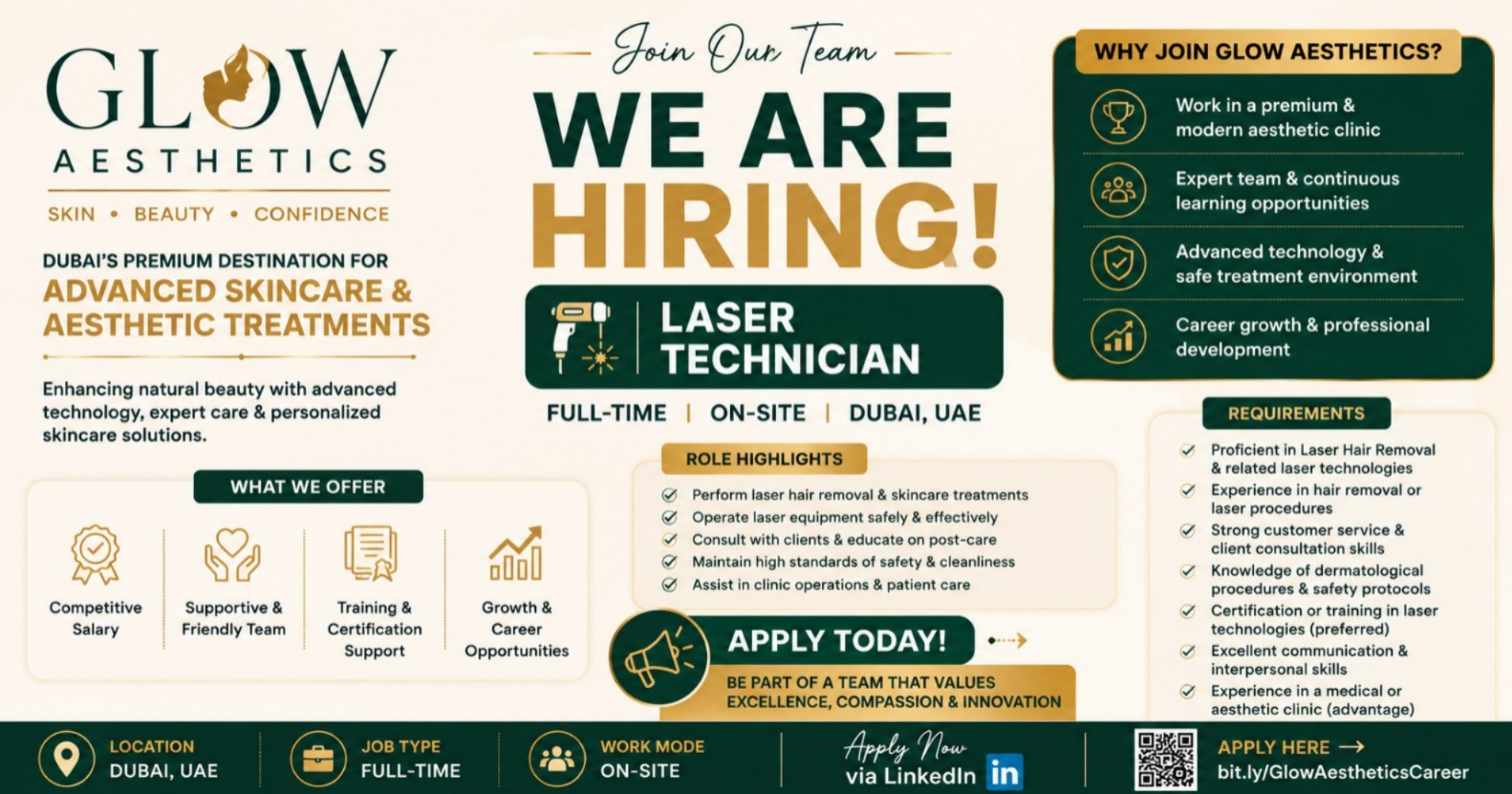 Dubai Beauty & Aesthetic Jobs 2026: Glow Aesthetics Hiring Laser ...